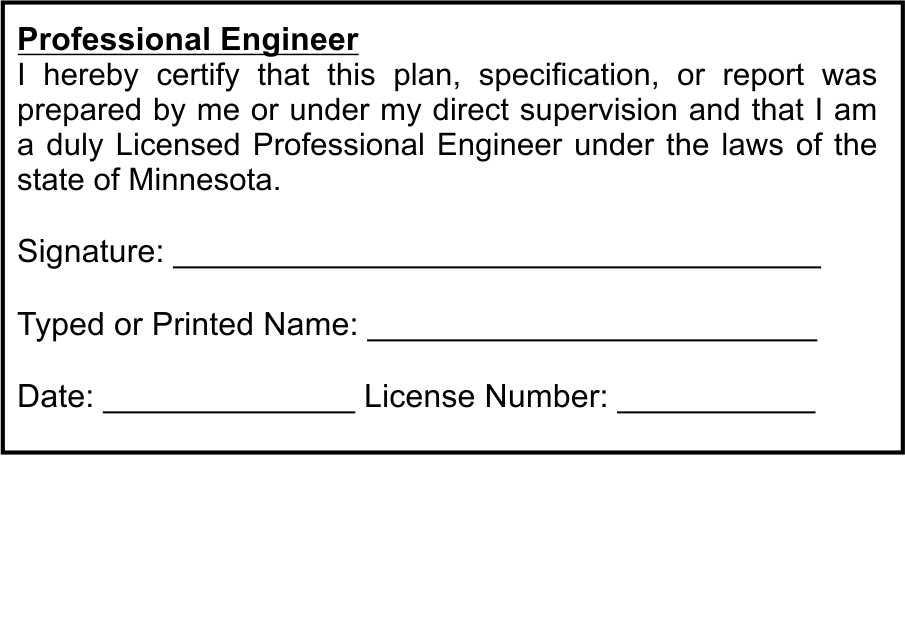 Minnesota Professional Engineer Stamp & Seal | Pro Stamps