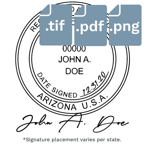 Digital Stamp with Signature Files - PDF, PNG, TIF | Pro Stamps